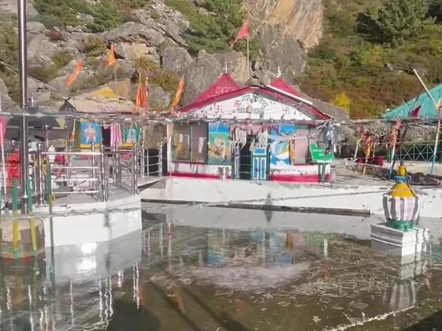Historic Mahakali Temple Of Pithoragarh Overlooking A River