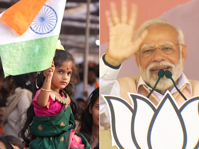 " Shabash Beti ..." PM Modi Greets Girl Dressed As 'Bharat Mata' At ...