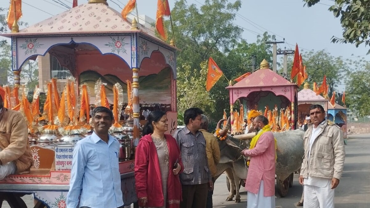 अयोध्या राम मंदिर में महाआरती के लिए जोधपुर से 11 रथों में 600 किलो घी रवाना जलेगी अखंड ज्योति 