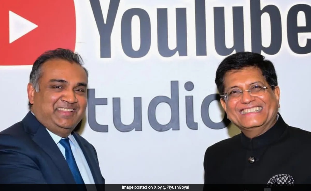 Piyush Goyal Meets YouTube CEO Neal Mohan, Discuss Opportunity To ...