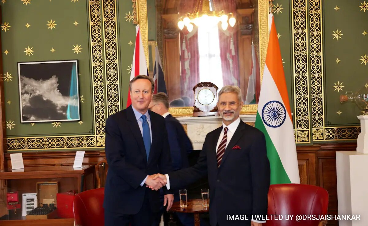 S Jaishankar Meets Newly-Appointed UK Foreign Secretary David Cameron