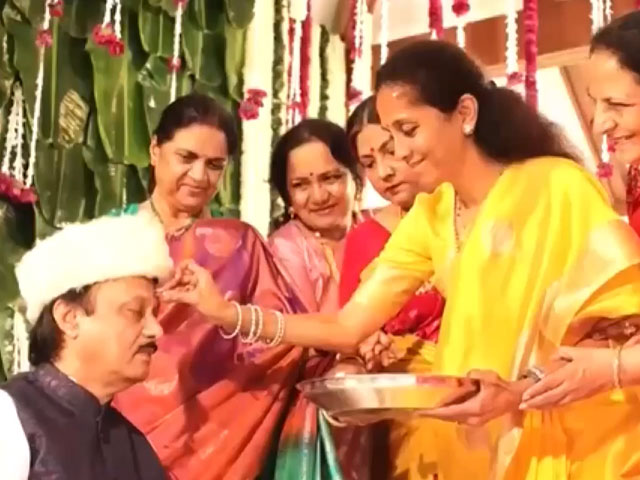 Amid Political Rift, Ajit Pawar, Supriya Sule Celebrate Festival Together