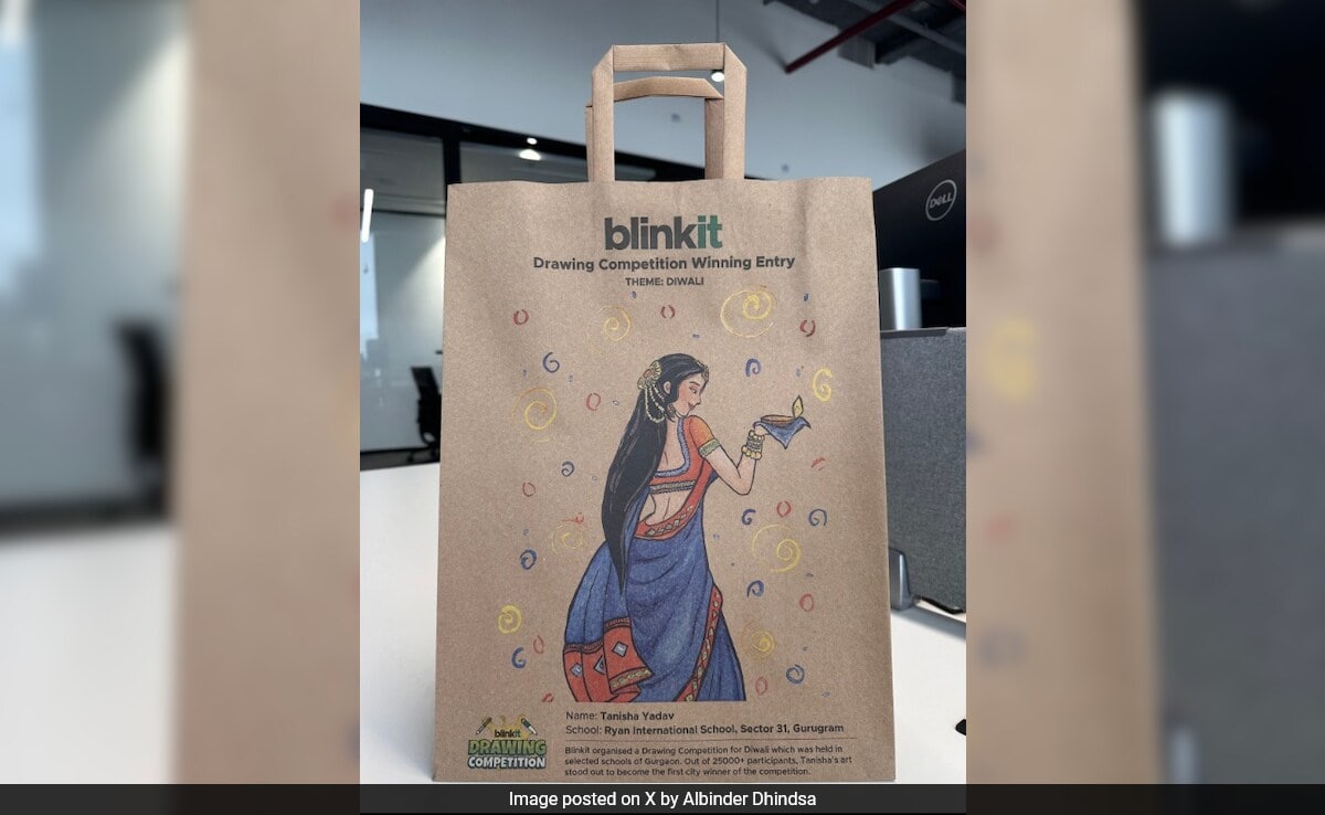 Artwork By Gurgaon Student To Appear On Millions Of Blinkit Bags ...