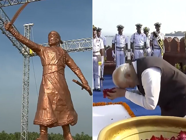 PM Modi Unveils Grand Statue Of Chhatrapati Shivaji Maharaj In Maharashtra