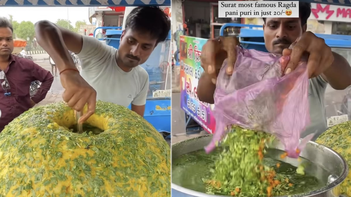 Ragda Pani Puri: सूरत स्ट्रीट वेंडर की रगड़ा पानी पुरी देख दोबारा नहीं ...
