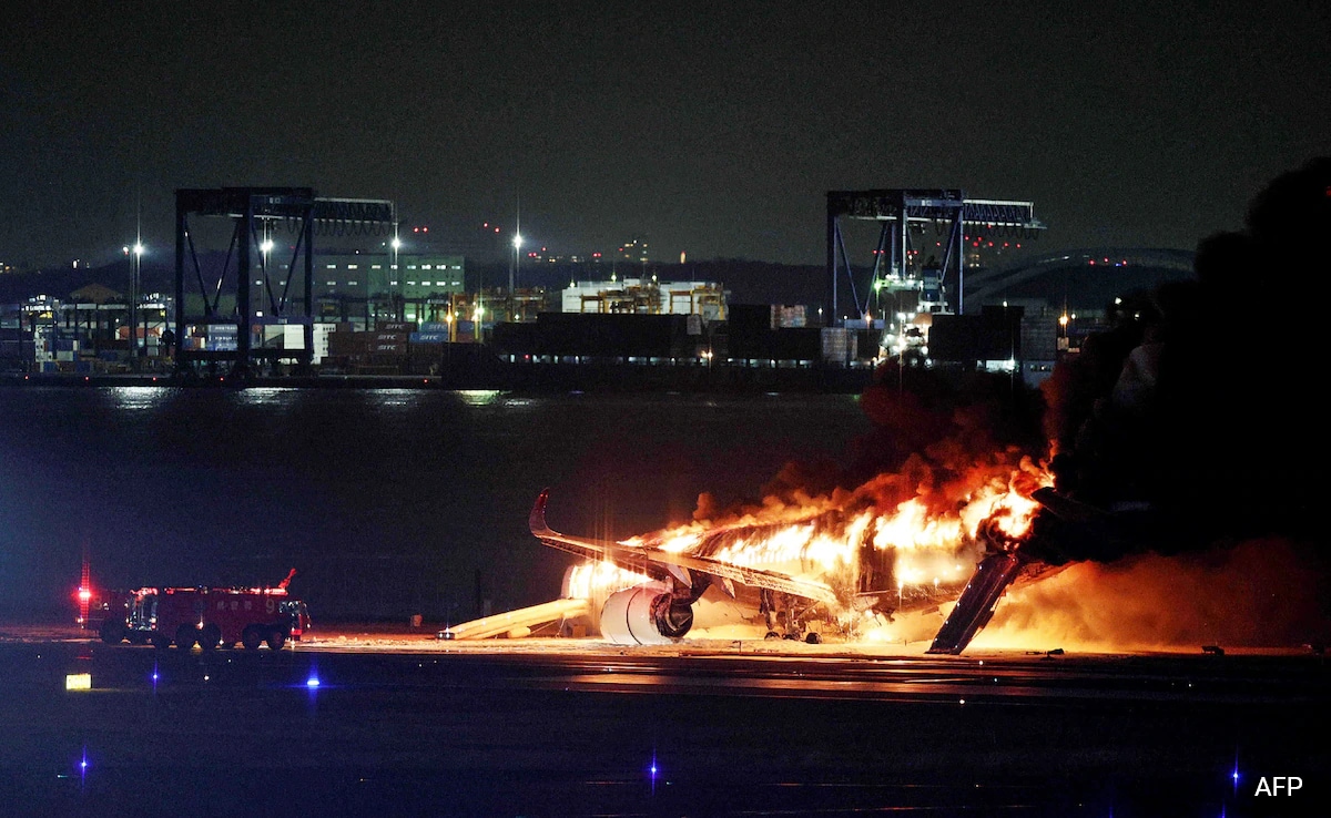 A-350 Aircraft In Flames At Tokyo Airport, Splits Into 2: Top Developments