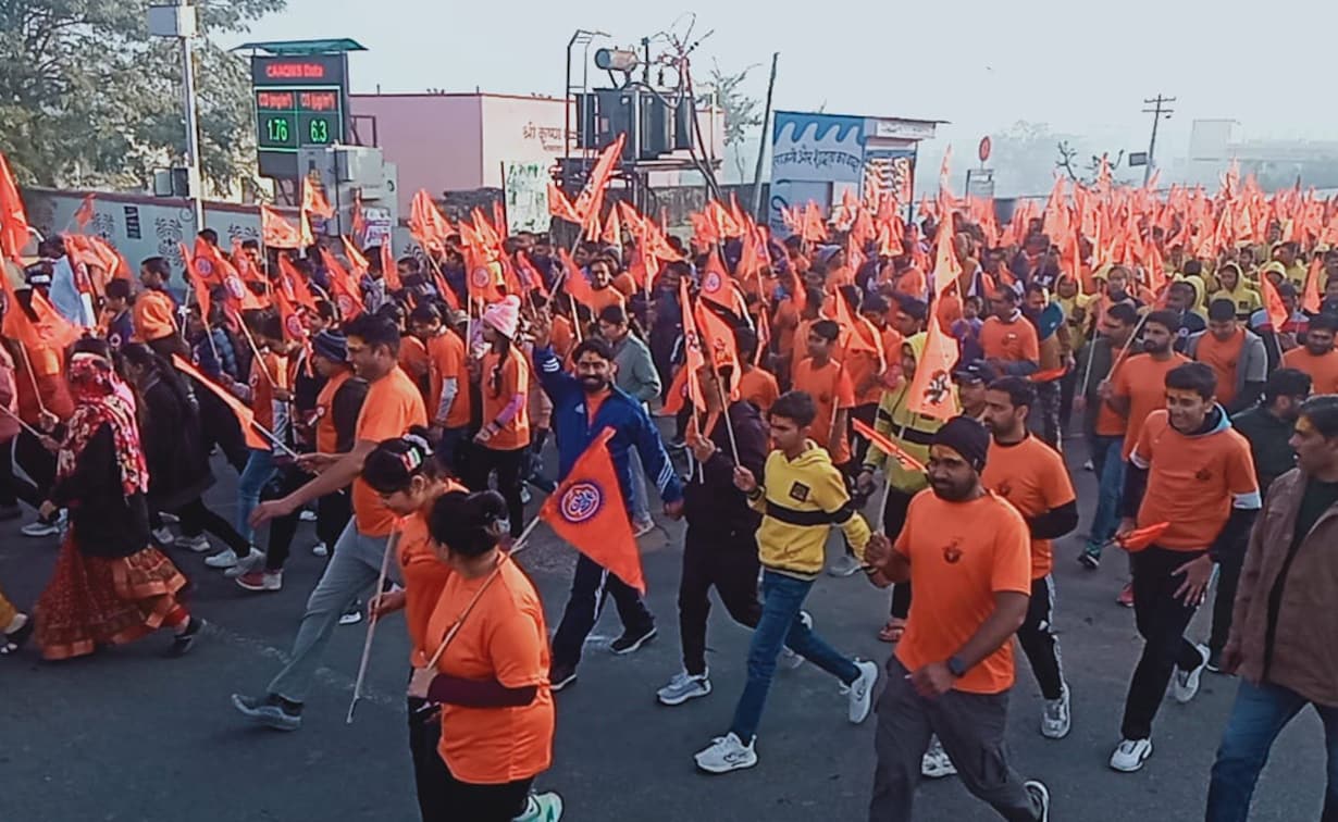 Run For Ram Marathon: राजस्थान के सीकर में 'रन फॉर राम' मैराथन का आयोजन, सैकड़ों राम भक्तों ने ...