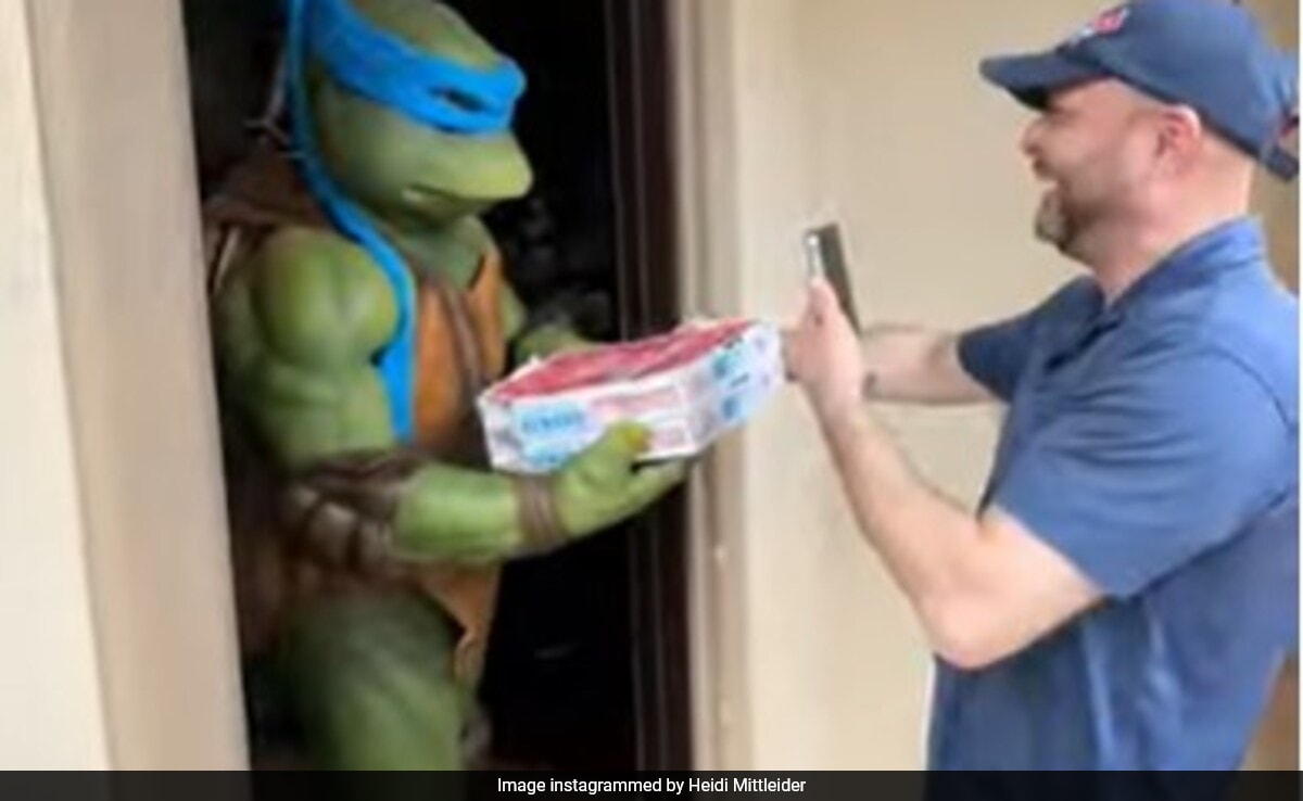 Watch: Pizza Delivery Guy Gets Surprised By The Teenage Mutant Ninja Turtles