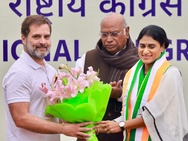 YS Sharmila Merges Her Party With Congress Ahead Of 2024 Polls