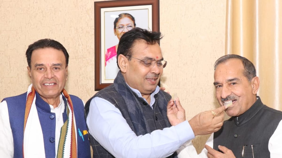 Rajya Sabha nomination: बीजेपी उम्मीदवार मदन राठौड़ और चुन्नीलाल ...