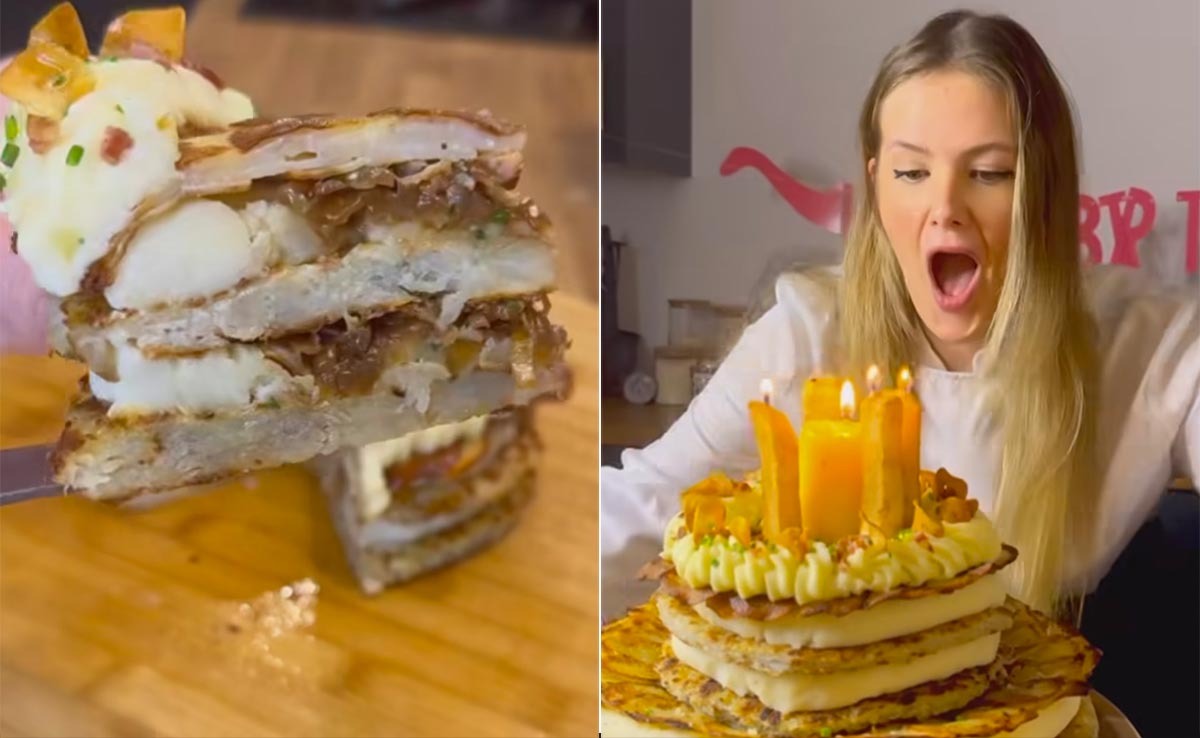 Viral Video: This Multi-Layered Potato Birthday Cake Is Every Potato ...
