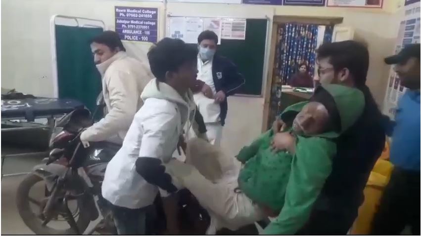 Grandfather On Bike, He Rides Up To Hospital's Emergency Ward