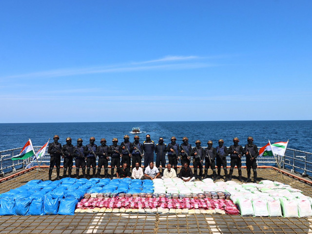 Navy Seizes 3,300 Kg Of Meth, Charas In Major Drug Bust Near Gujarat Port