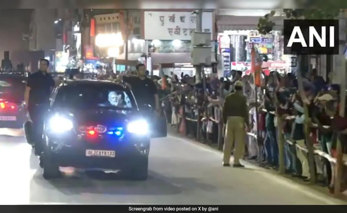 PM Narendra Modi Holds Roadshow In Varanasi, Offers Prayers At Kashi Vishwanath Temple