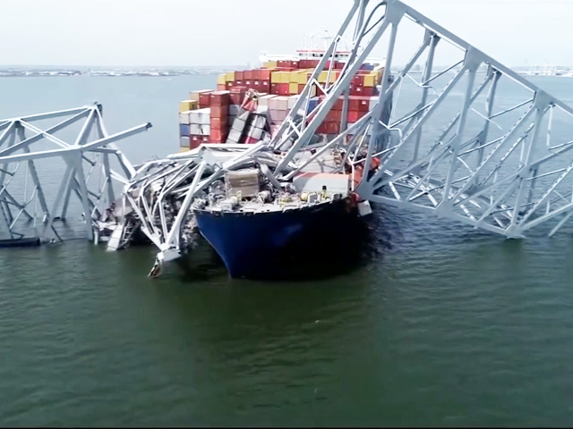 Drone Footage Captures The Devastation As Ship Crashes Into Baltimore ...