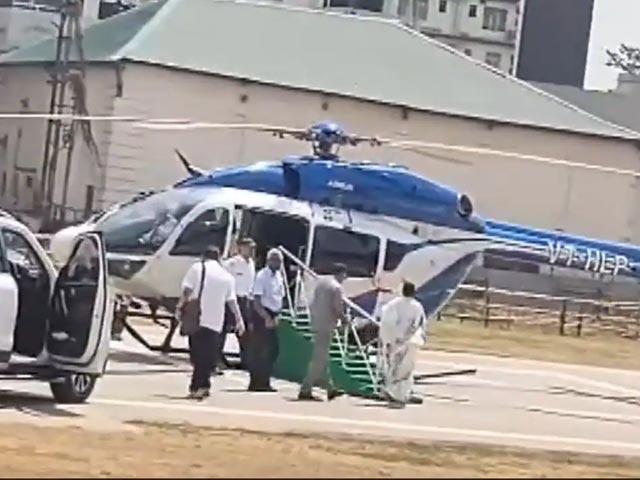 Mamata Banerjee Slips And Falls While Boarding Helicopter