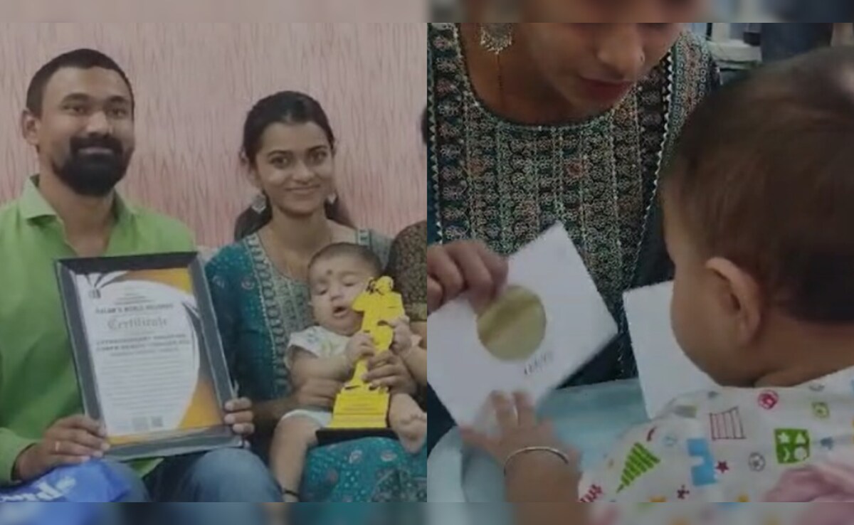 5 month old Vedansh Songire achieves entry into the Kalam World Record