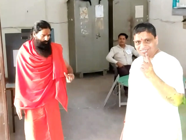 Ramdev, Patanjali's Acharya Balkrishna Cast Their Votes In Haridwar