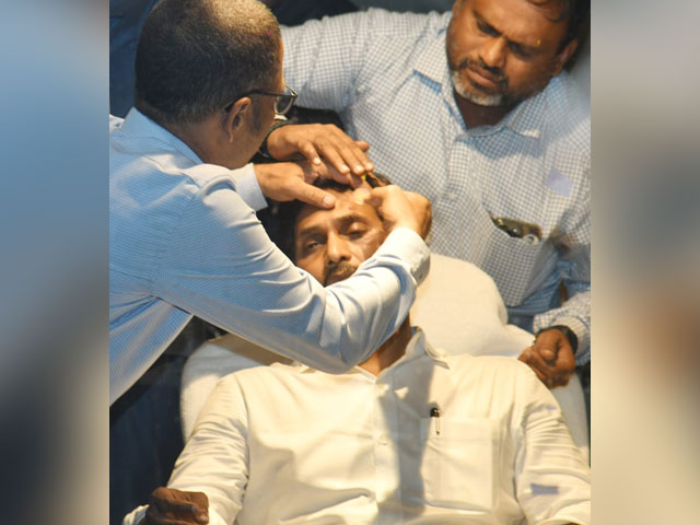 Jagan Reddy Injured In Stone-Throwing While Campaigning In Andhra Pradesh