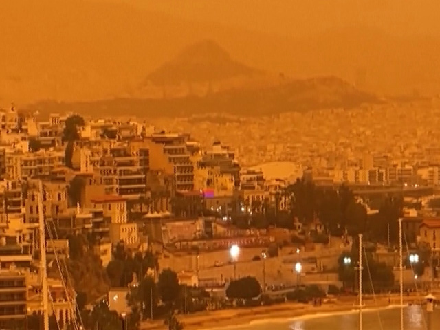 Dust Clouds Turn Skies Over Southern Greece Orange