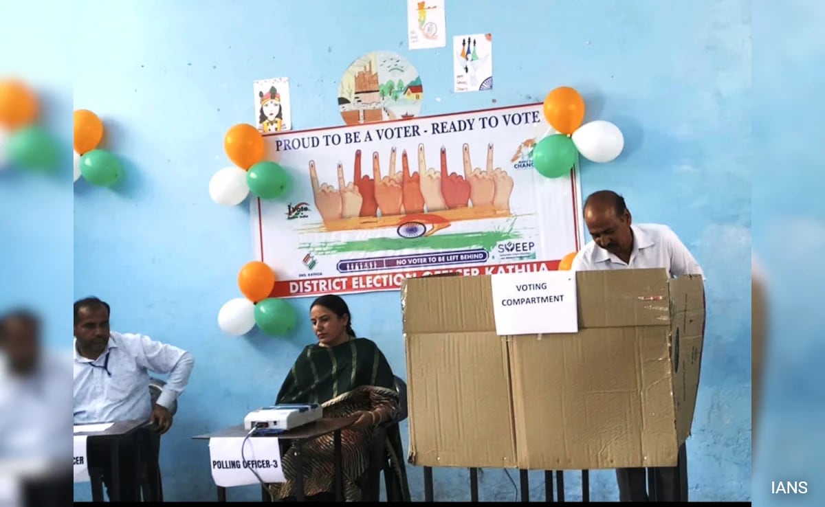 Lok Sabha Polls 2024: Model Polling Station Set Up Near Indo-Pak Border ...