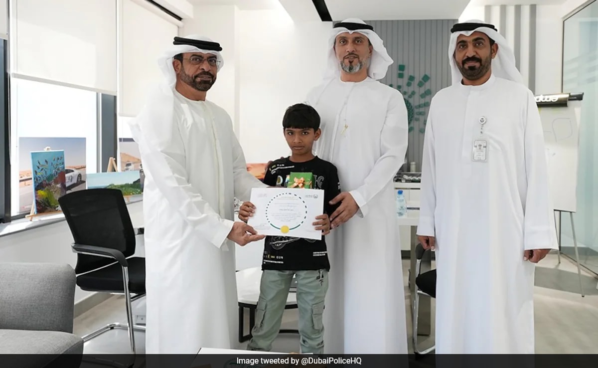 Dubai Police Honours Indian Boy For Returning Tourist's Lost Watch ...