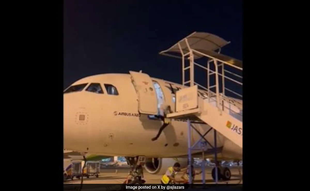 Video: Airline Worker Falls Off Aircraft After Step Ladder Moved ...