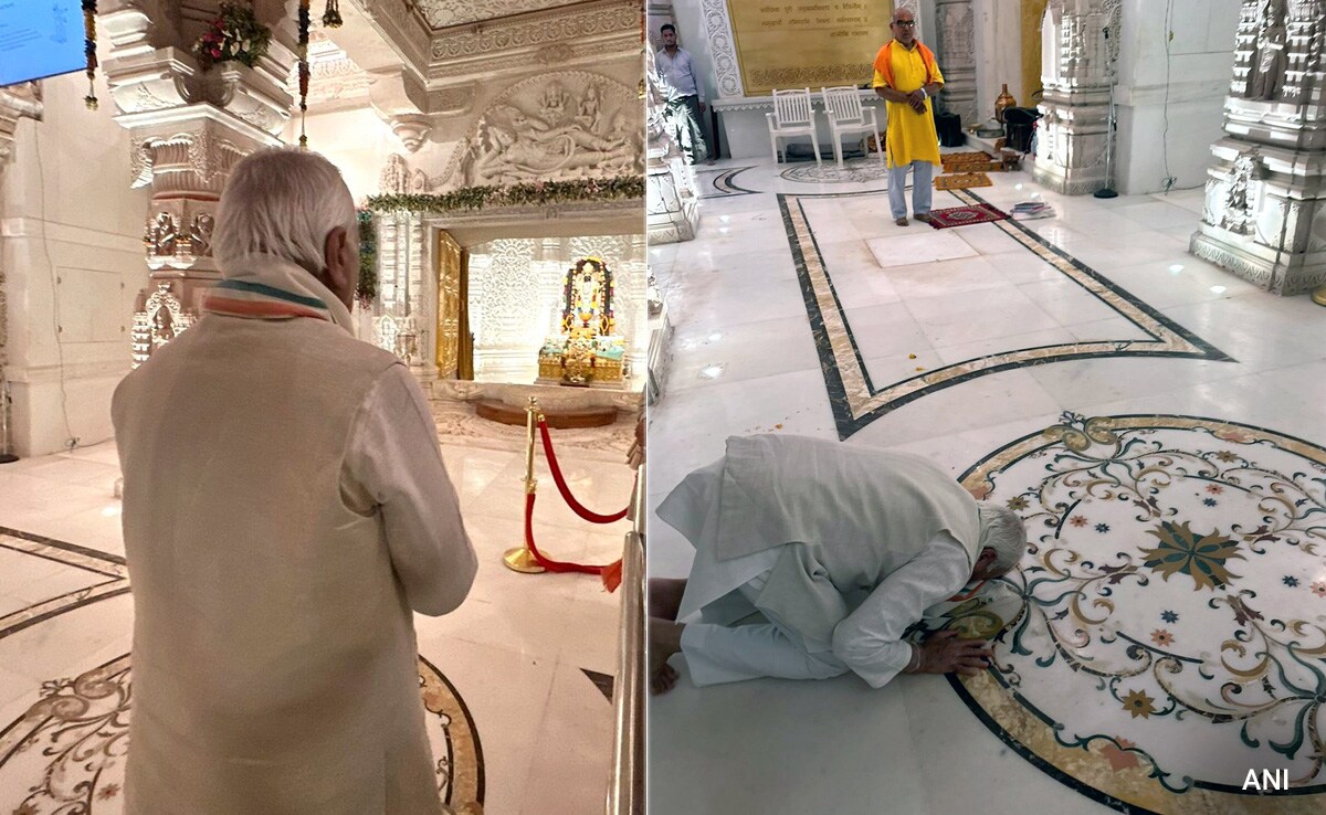 VIDEO: जोड़े हाथ, टेका माथा... देखें जब रामलला का आशीर्वाद लेने पहुंचे ...