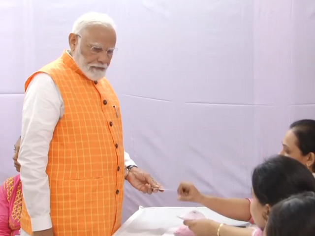 PM Modi Votes In Ahmedabad During Third Phase Of Lok Sabha Polls