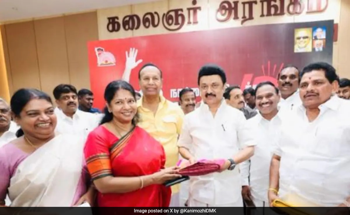MK Stalin Names MP Kanimozhi As DMK's Parliamentary Party Leader