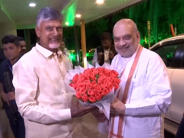 Amit Shah, JP Nadda At Chandrababu Naidu's Home Ahead Of Oath Ceremony