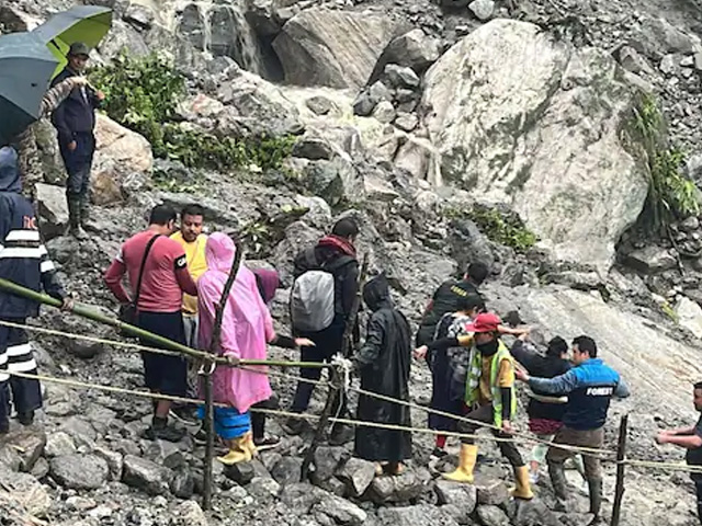 Evacuation Of 1,200 Stranded Tourists Begins From Rain-Hit Sikkim