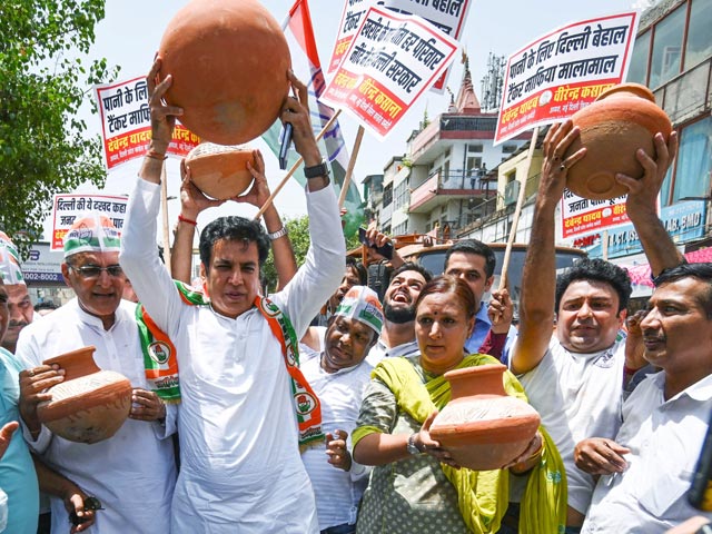 Water War: BJP, Congress Protests On Delhi Streets