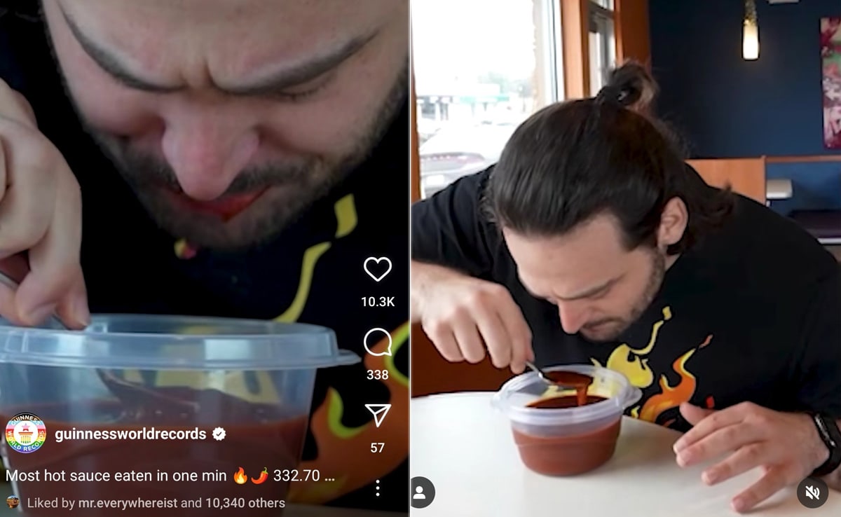 Spice It Up! US Man Breaks Record By Eating Most Hot Sauce In A Minute ...