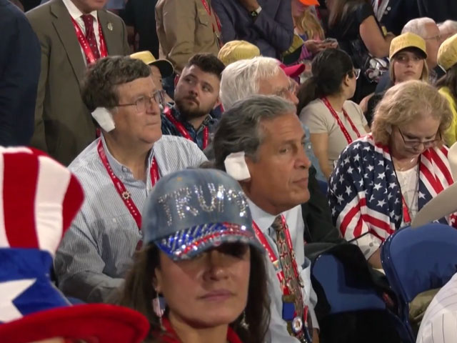 Republicans Wear 'Ear Bandages' in Support of Donald Trump At RNC