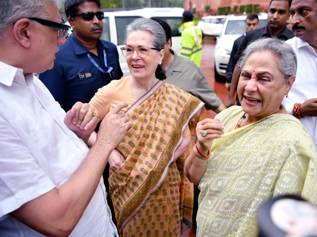 Watch: Sonia Gandhi, Jaya Bachchan Exchange Smiles, Greetings In Parliament