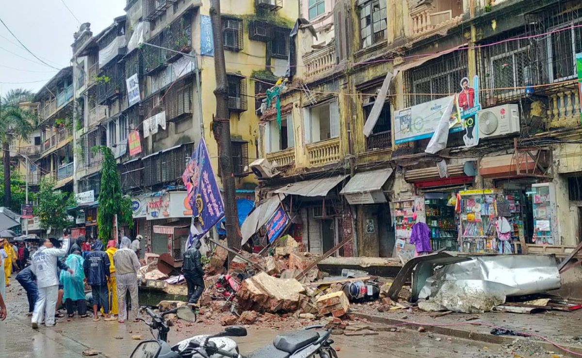 Woman Dies As Portion Of Mumbai Building Collapses After Heavy Rain