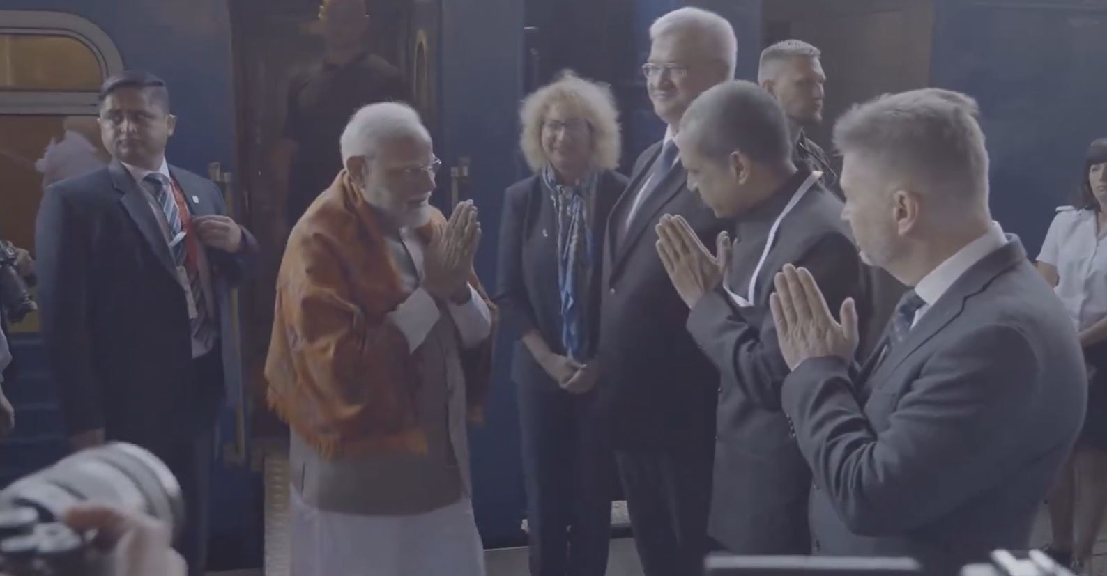 Watch: PM Modi Greeted With Namastes As He Arrives In Ukraine