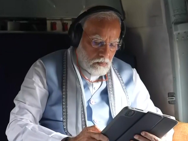 PM Modi Carries Out Aerial Survey Of Landslide-Hit Wayanad