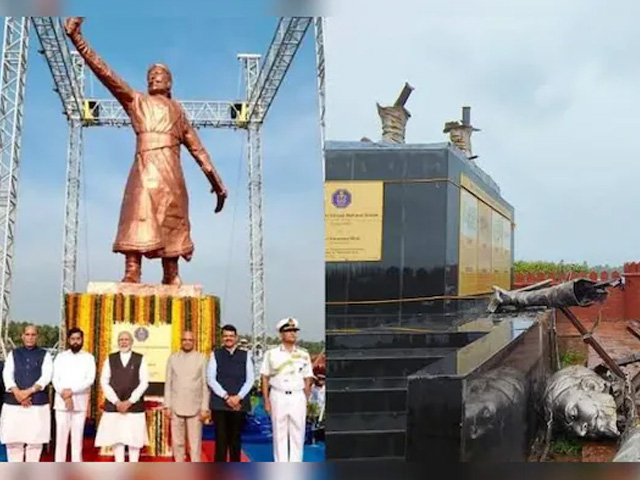 Police File FIR After A 35-Feet Shivaji Statue Collapsed In Maharashtra