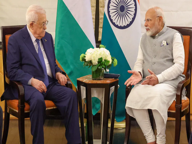 PM Modi Meets Palestinian President, Expresses "Deep Concern" Over Gaza