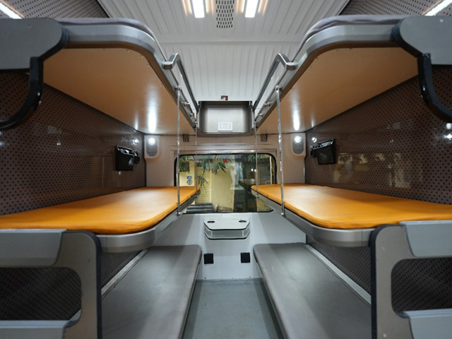 First Look At Vande Bharat Sleeper Coach Equipped With Kavach System