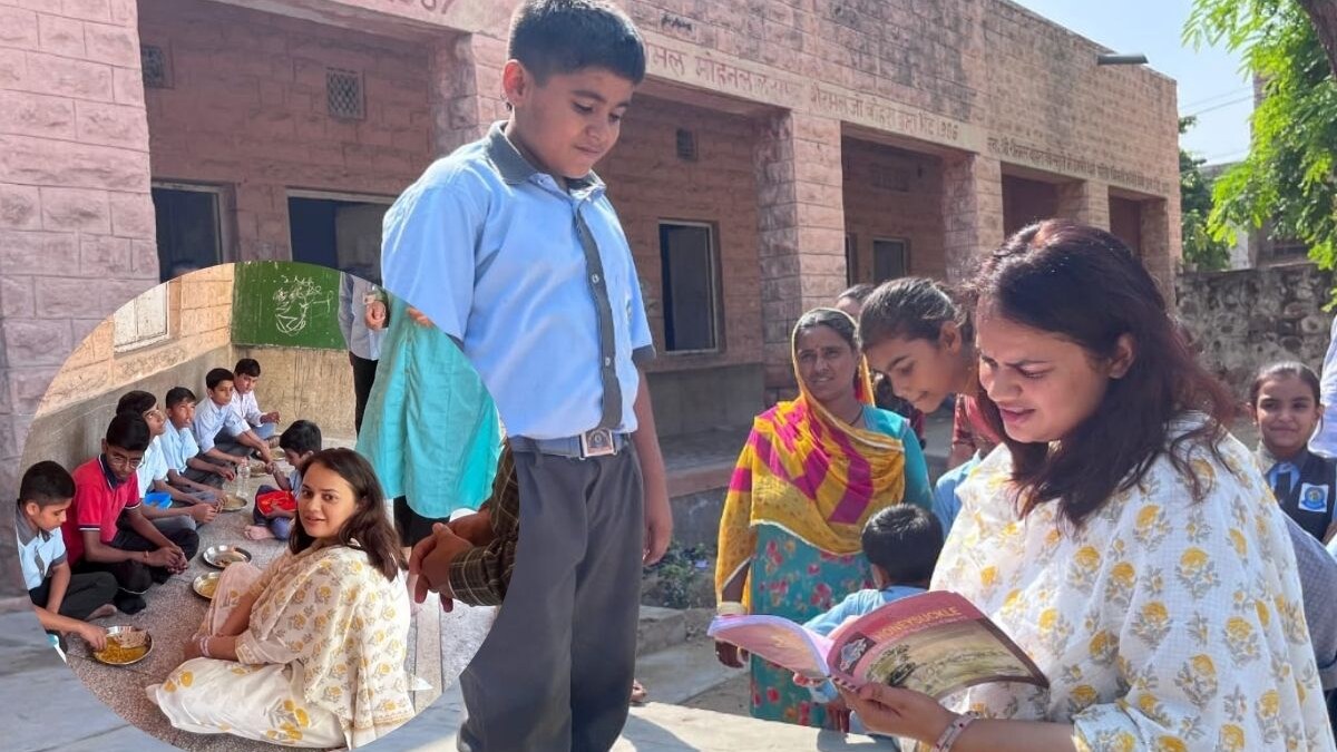 IAS टीना डाबी ने स्कूल में बच्चों के साथ जमीन पर बैठकर किया लंच, बाद ...
