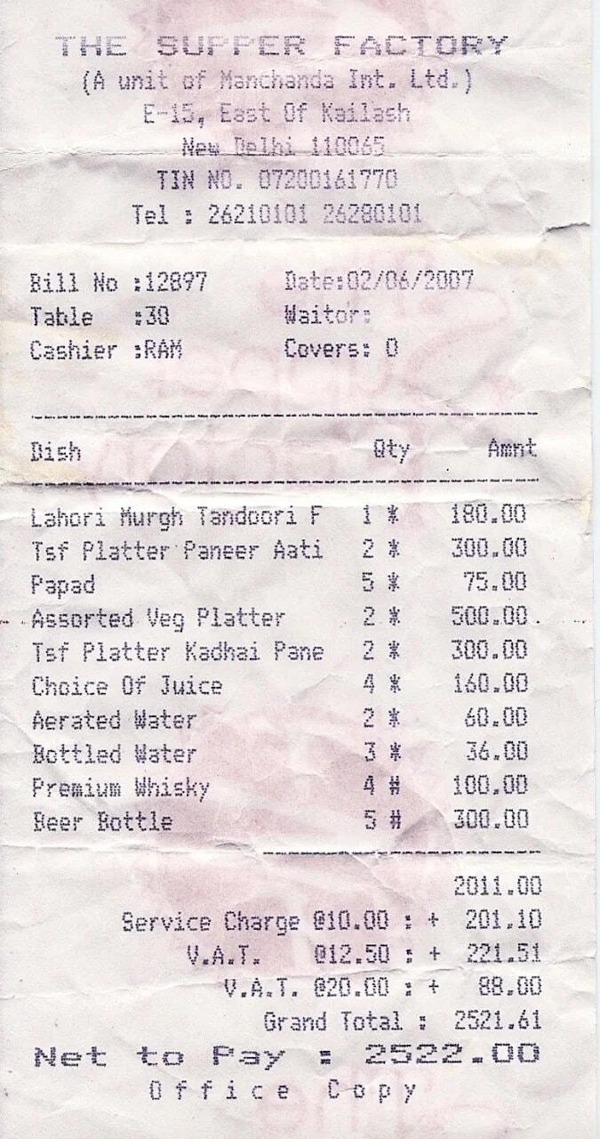 Bar Bill | Know All About Bar Bill at NDTV Food