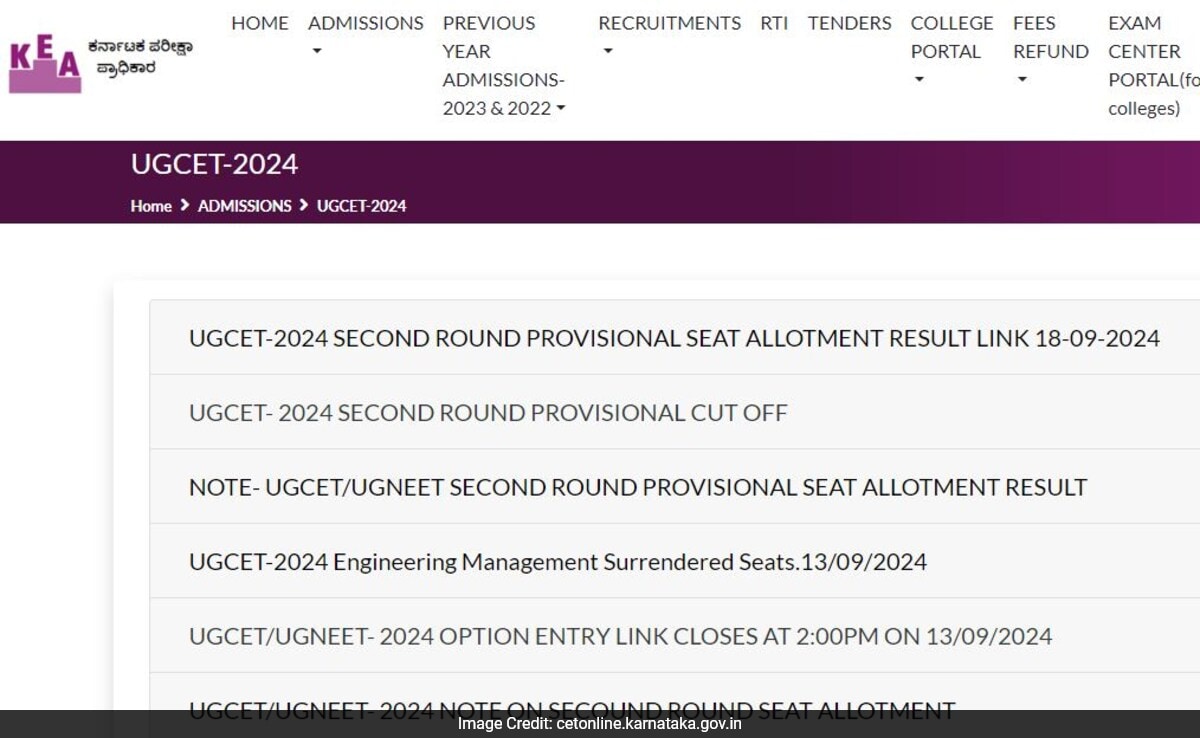 KCET 2024 Round 2 Provisional Seat Allotment Result Released, Check ...