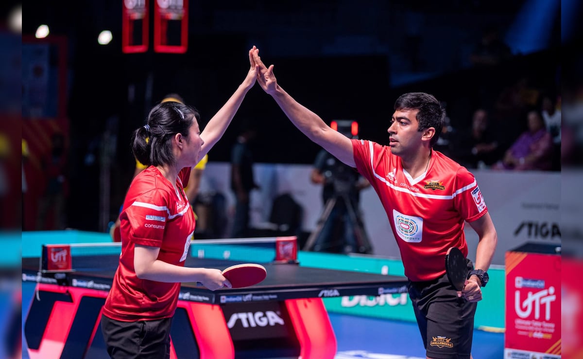 Chennai Lions vs Athlead Goa Challengers Highlights, Ultimate Table Tennis 2024: Harmeet Desai ...