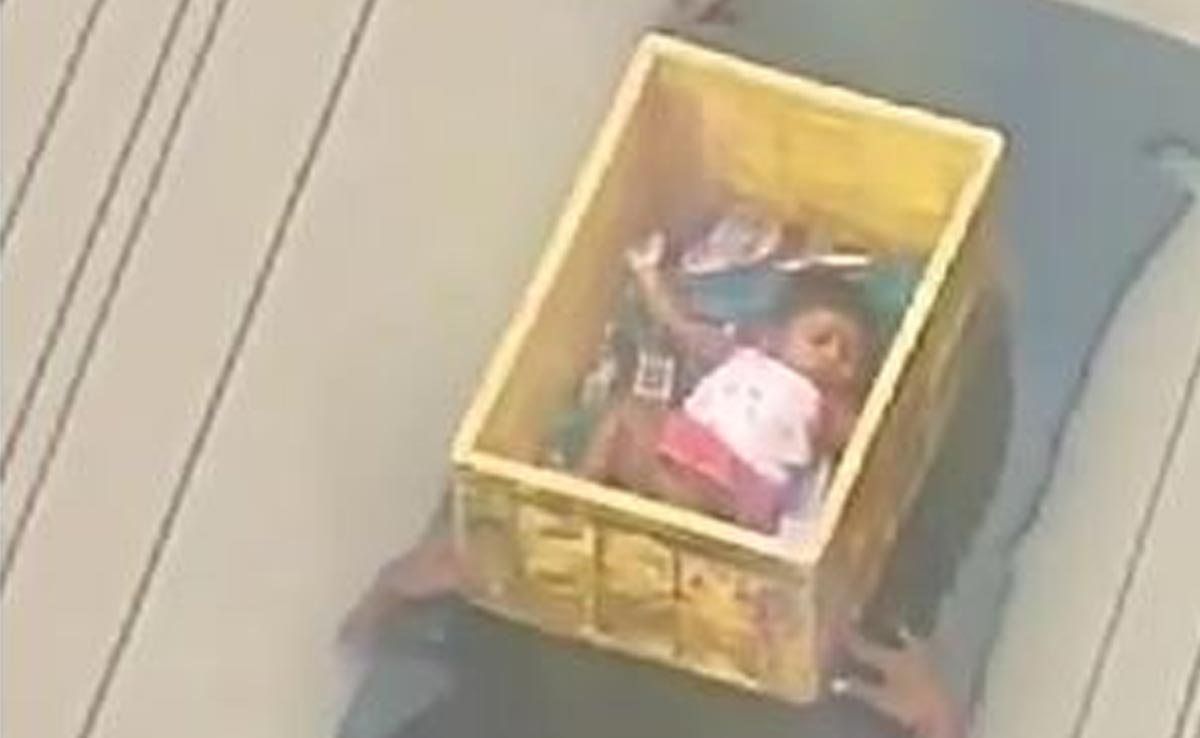 Video: Baby In Plastic Crate Carried By Men In Neck-Deep Andhra Flood ...