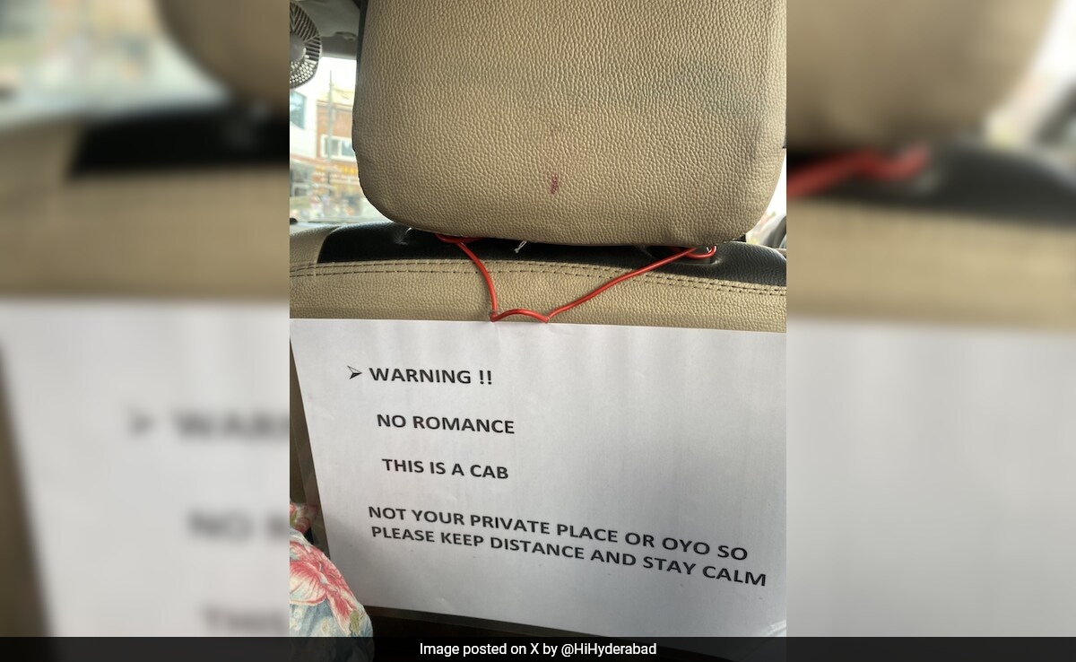 "No Romance": Hyderabad Cabbie Warns Couples To "Stay Calm", Maintain ...