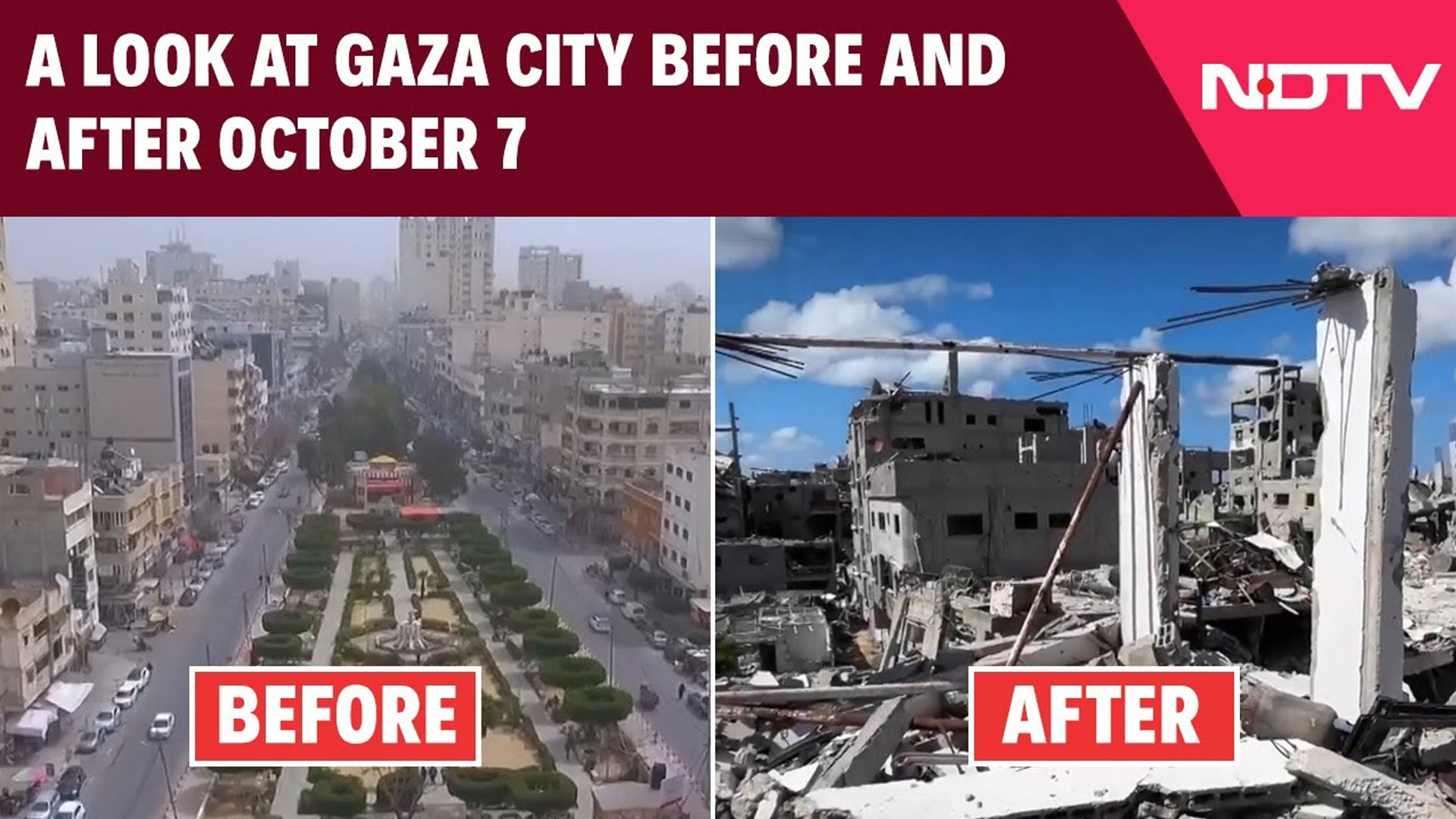 A Look at Gaza City Before and After October 7 Ahead Of 1st Anniversary ...