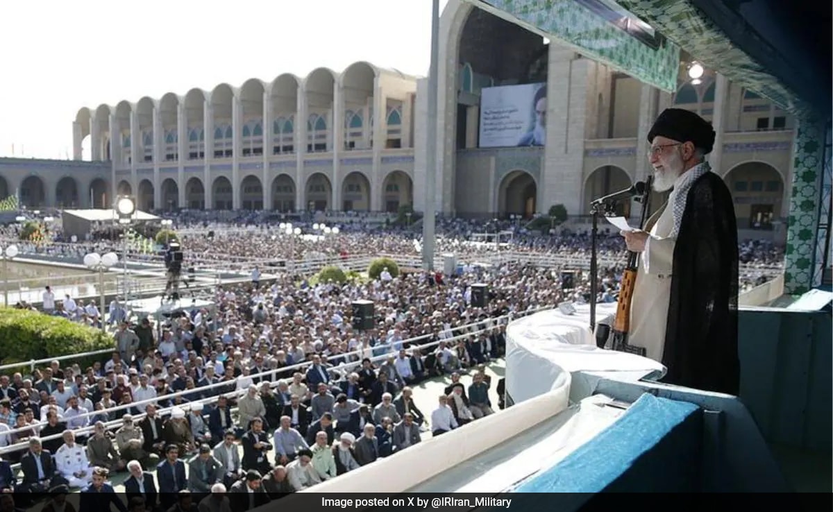 Ayatollah Khamenei Delivers Rare Friday Sermon Amid Israel Crisis ...